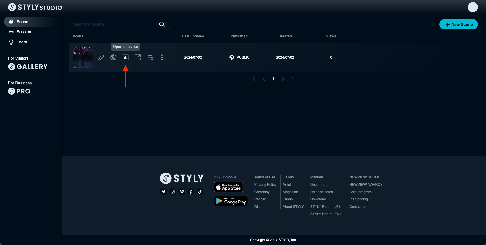 Launch of Data Analytics Functionality in STYLY Studio | STYLY, Inc.